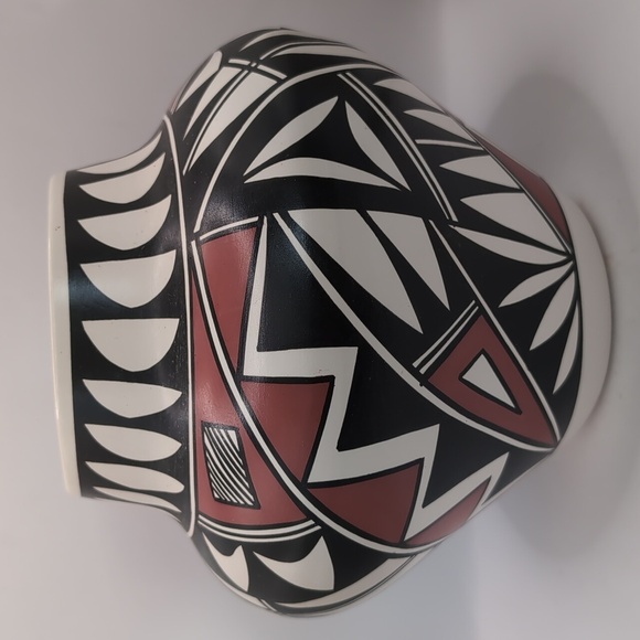 Acoma | Accents | Large Native American Acoma Pueblo Hand Painted ...